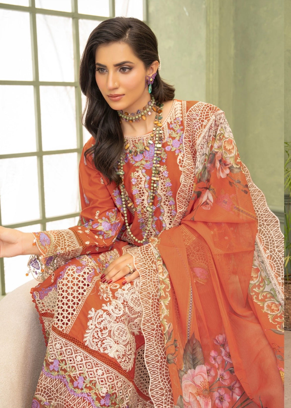 MCAR116-LUXURY COTTON LAWN SUITS – MalikaClothing.qa